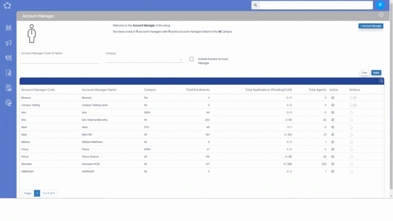 Account Manager Entry Screen – OLD SITE – TEAMS Help Site